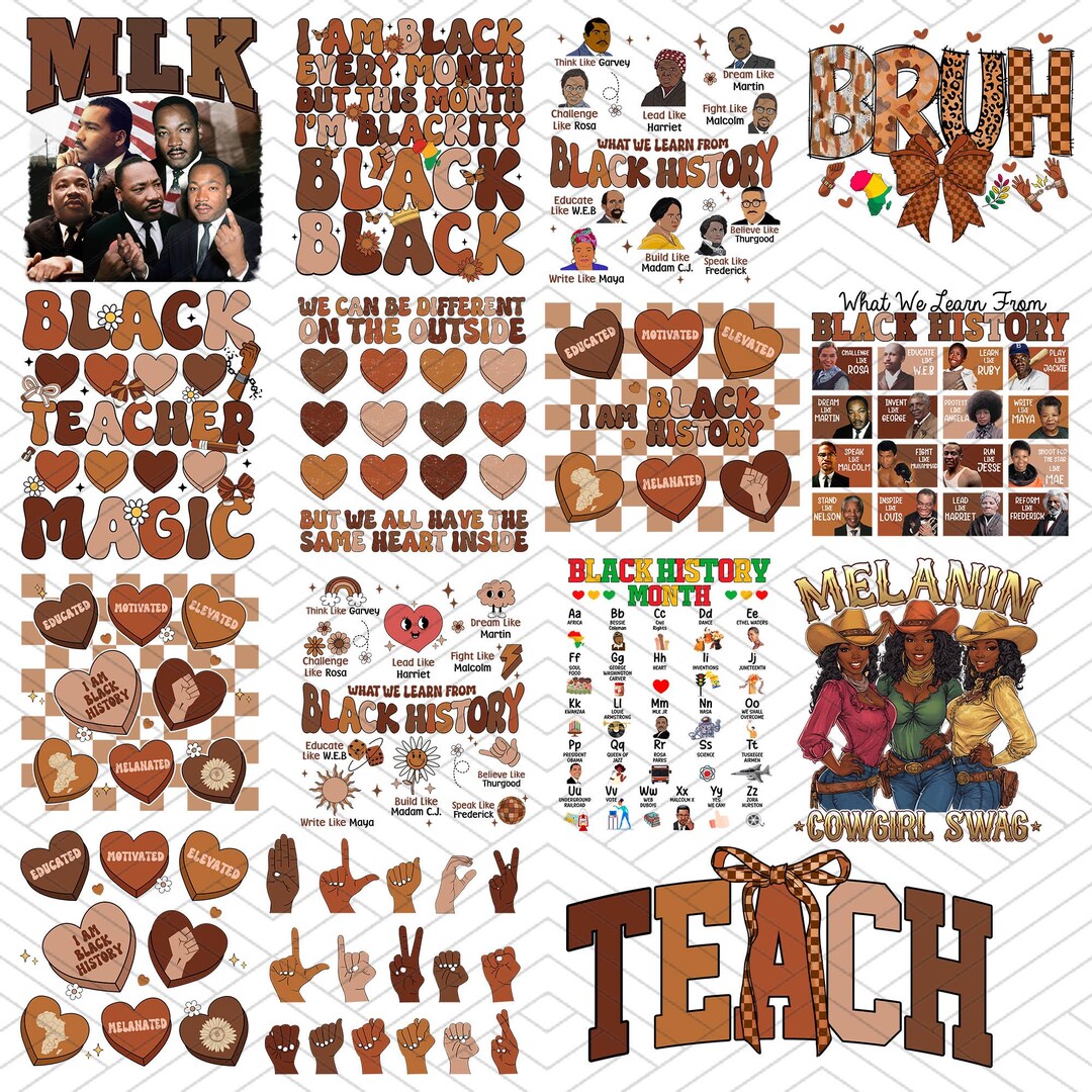 15+ Black History Month Png Bundle, Juneteenth Png Bundle, Black People ...