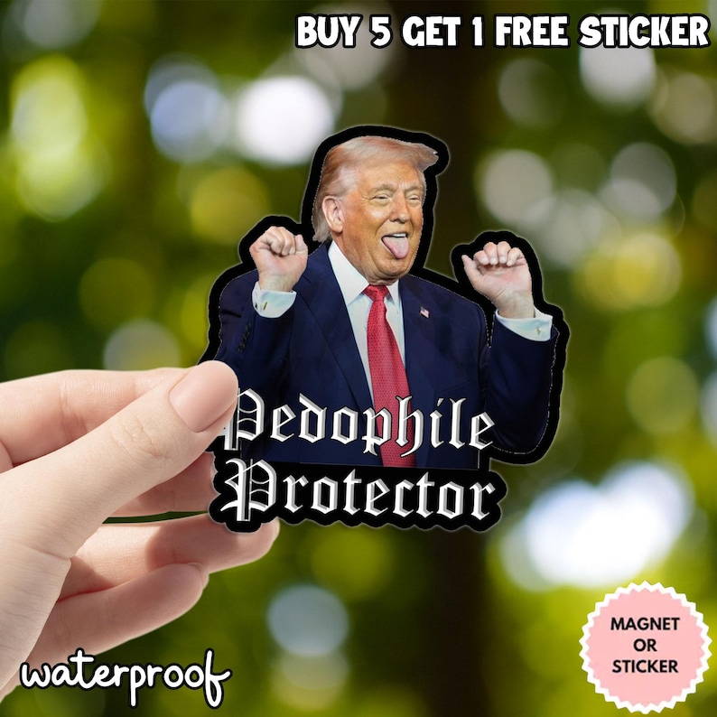 Anti-trump Middle Finger Sticker, Political Humor, Waterproof - Etsy