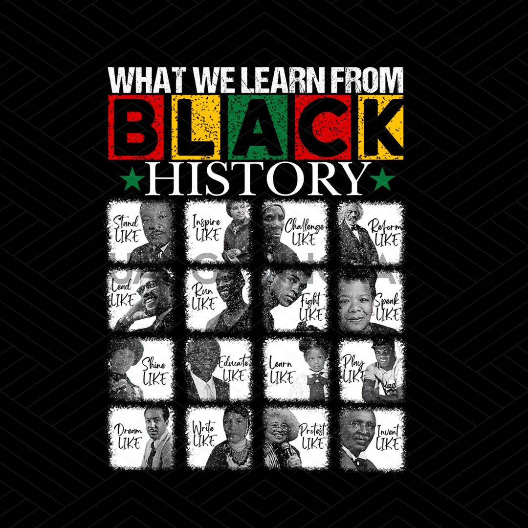 What We Learn From Black History Png, Black History Png, Afro Black ...