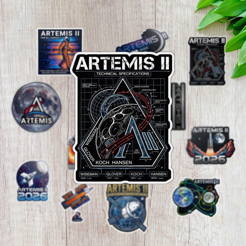 NASA Artemis II Mission Patch Sticker - Pack of 13 Vinyl Decal - Etsy