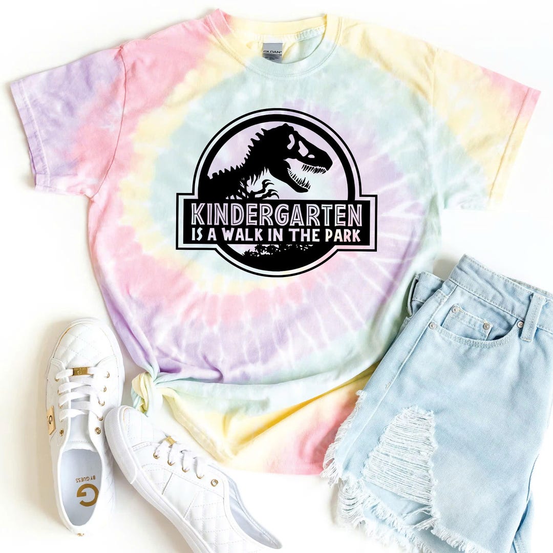 Kindergarten is A Walk in the Park Shirt, Kindergarten Teacher Tie Dye ...