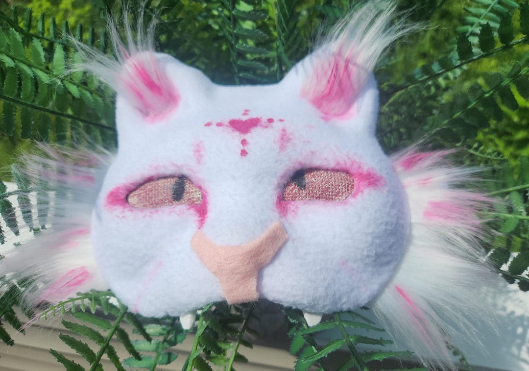 Pink Cat Mask - Etsy