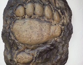 Right Back Bear Paw - Bear Claw - Bear Track - Cold Cast Bronze - Track ...