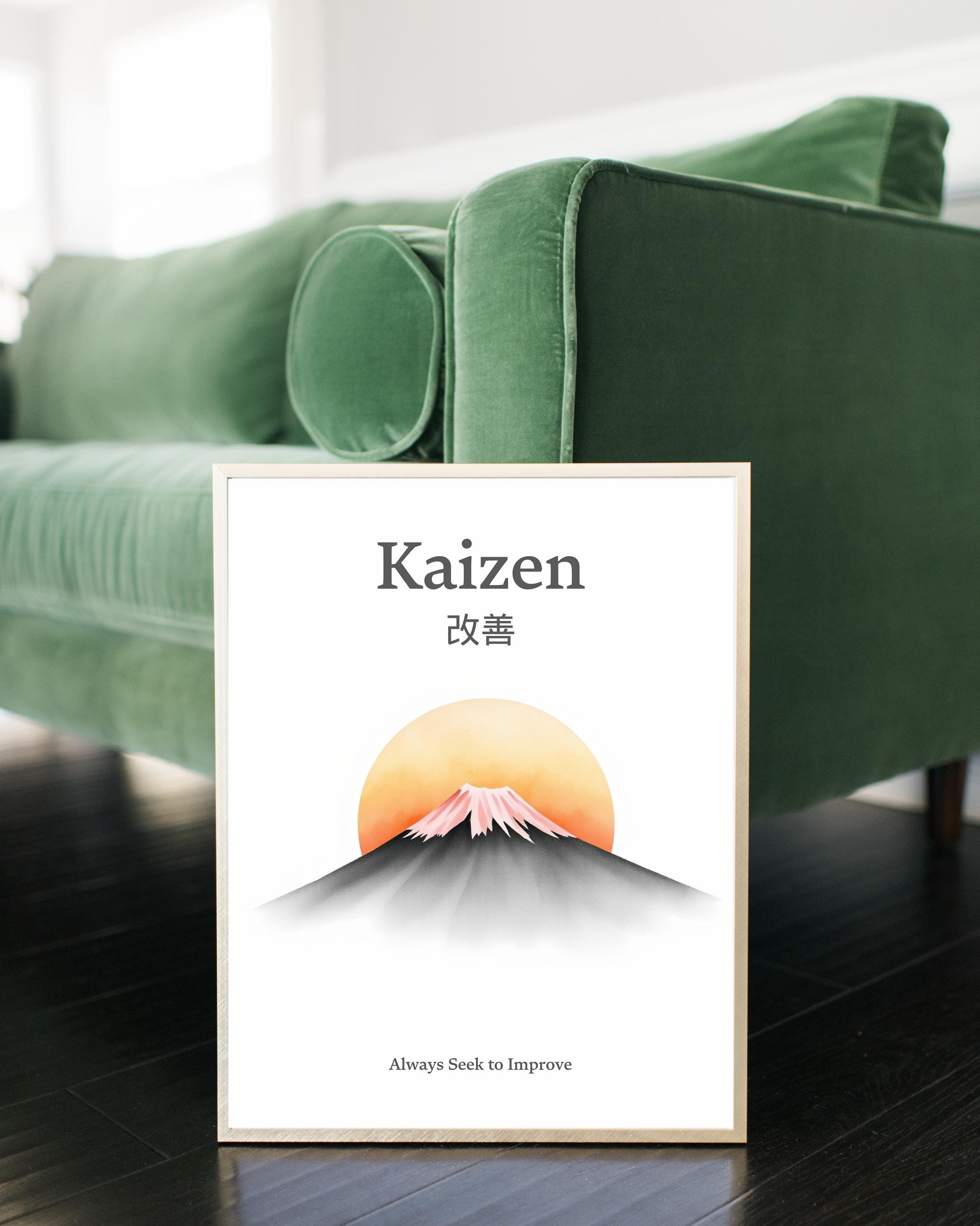 Kaizen Poster - Minimalist Growth Mindset Print | Continuous Improvement Wall Art - Etsy