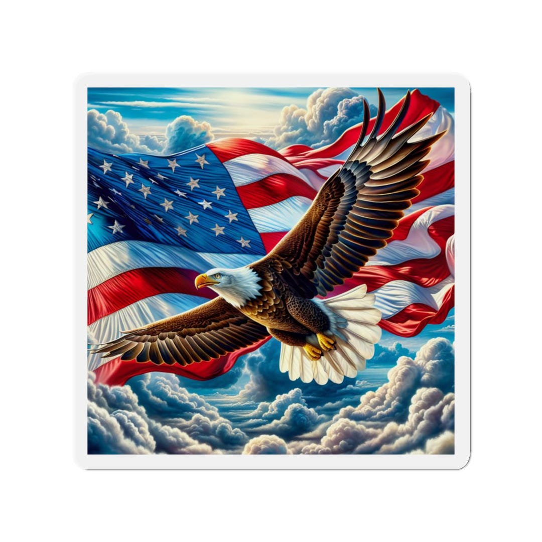 American Flag Eagle Die-cut Magnet – Patriotic Fridge Decoration - Etsy