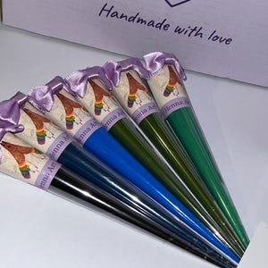 6 Coloured Cone Kit | 15g | Non Staining | Vibrant Colours - Etsy
