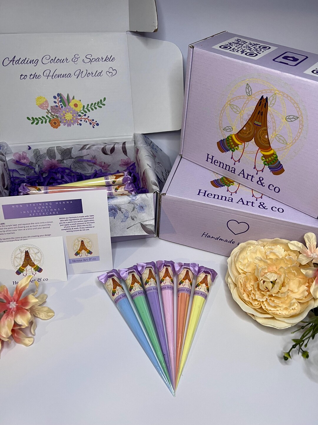 PASTEL Coloured Cone Kit |6 Colours | 15g | Non Staining | Vibrant ...