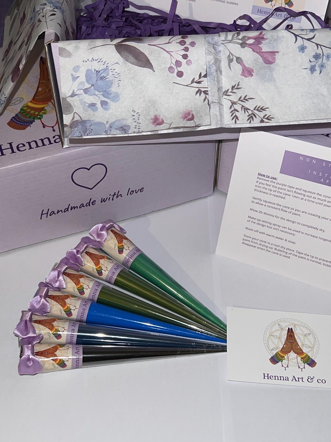 6 Coloured Cone Kit | 15g | Non Staining | Vibrant Colours - Etsy