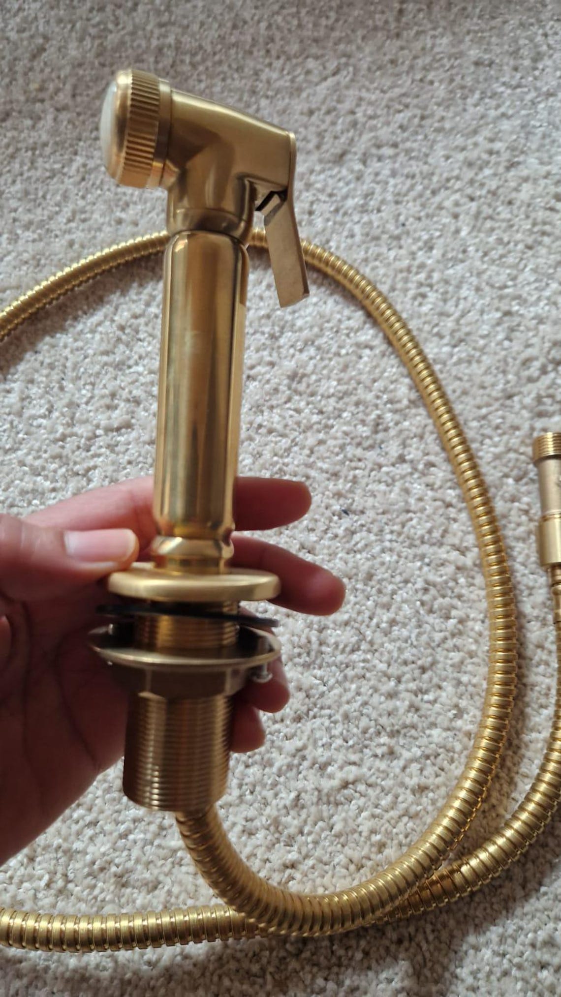 Unlacquered Brass Side Spray Kitchen, Solid Brass Sprayer With High ...