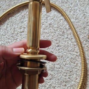 Unlacquered Brass Side Spray Kitchen, Solid Brass Sprayer With High ...