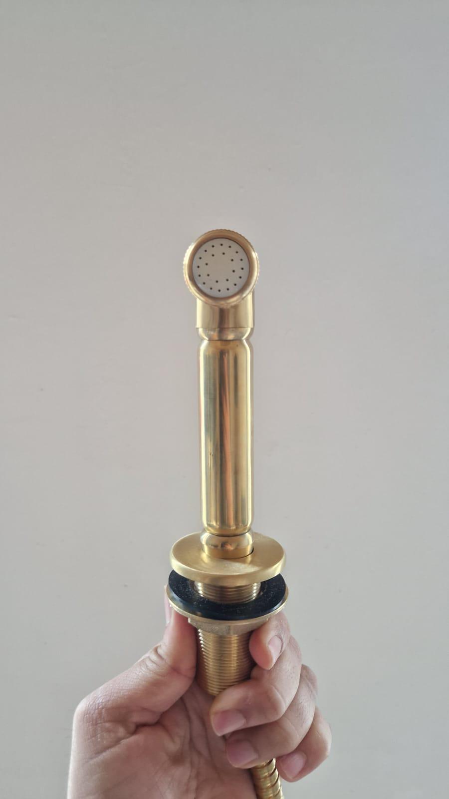 Unlacquered Brass Side Spray Kitchen, Solid Brass Sprayer With High ...