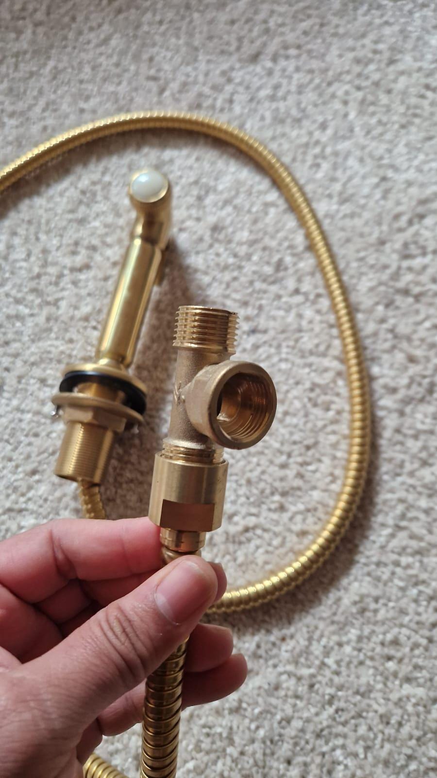 Unlacquered Brass Side Spray Kitchen, Solid Brass Sprayer With High ...