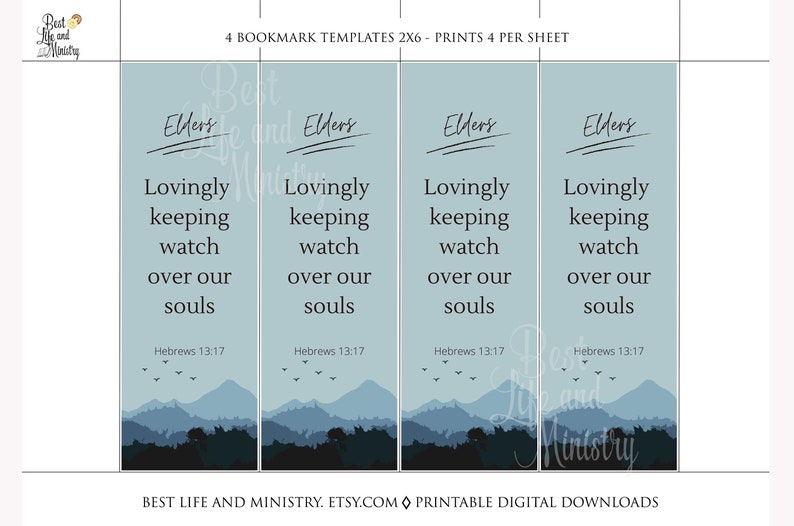 JW Elders Gifts JW Shepherding Gifts 4 PACK Bookmarks - Etsy