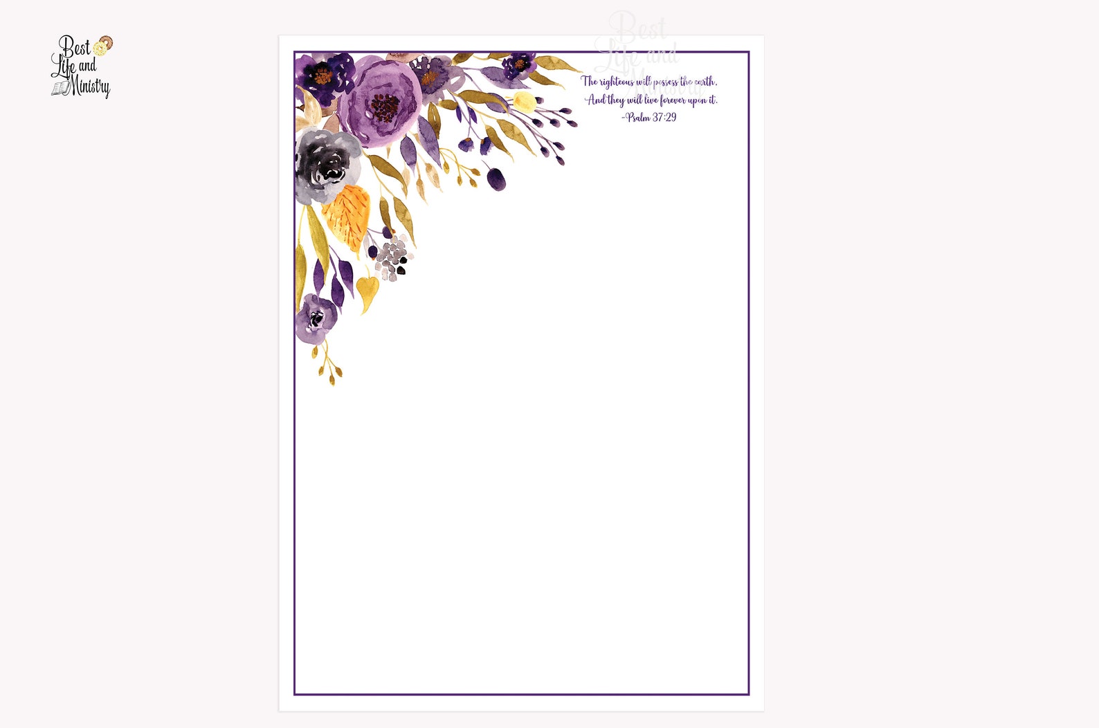 JW Letter Writing Stationery Scripture Letterhead Design - Etsy