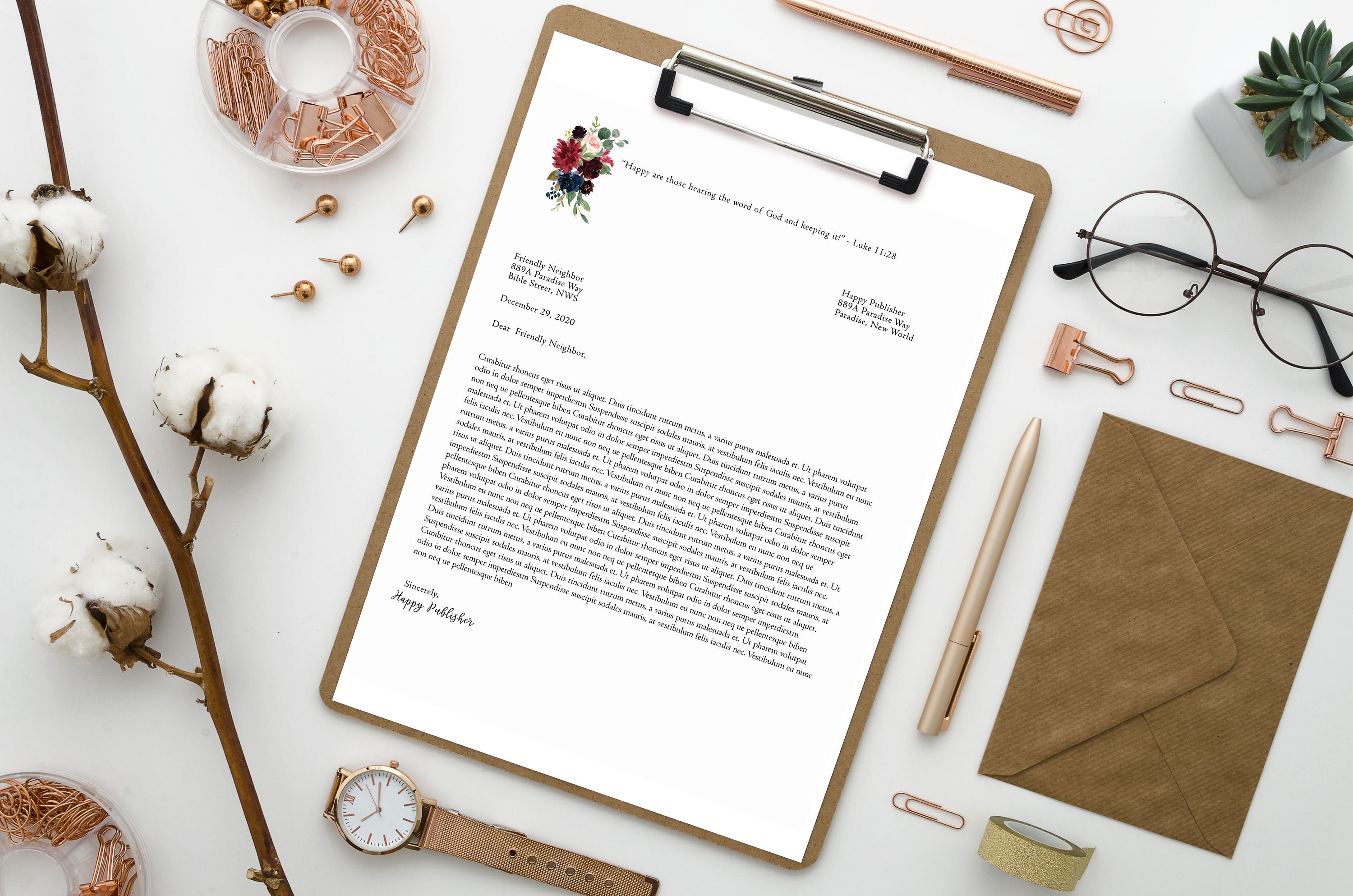 JW Letter Writing Bundle Scripture Letterhead JW Ministry | Etsy