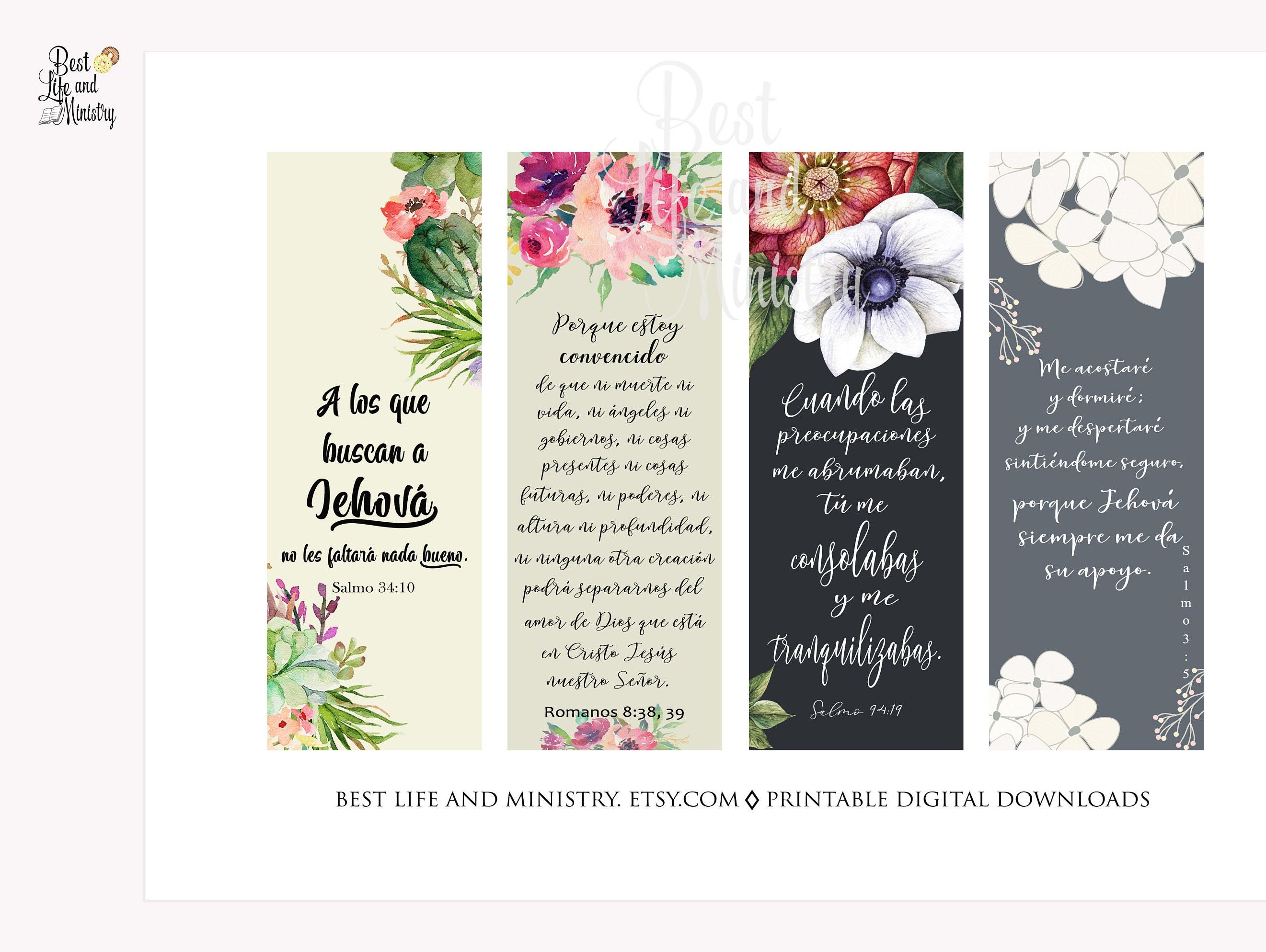 JW Spanish Scripture Bookmarks Gifts JW Printable Bookmarks | Etsy