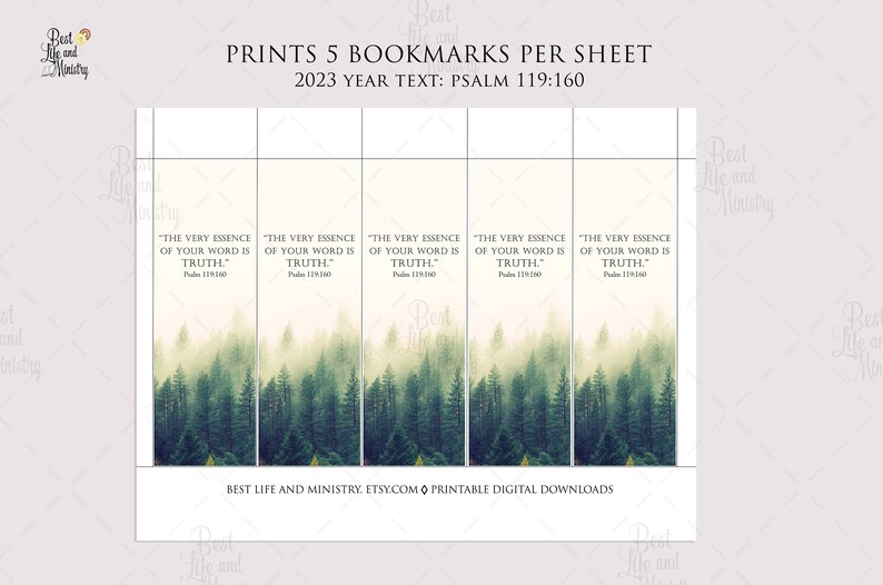 Printable Bookmarks for Brothers and Sisters 2023 Yeartext - Etsy