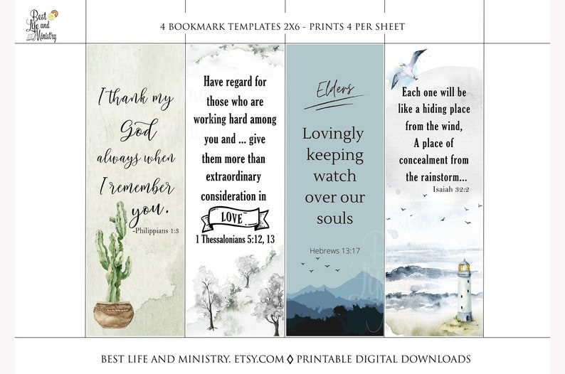 JW Elders Gifts JW Shepherding Gifts 4 PACK Bookmarks | Etsy