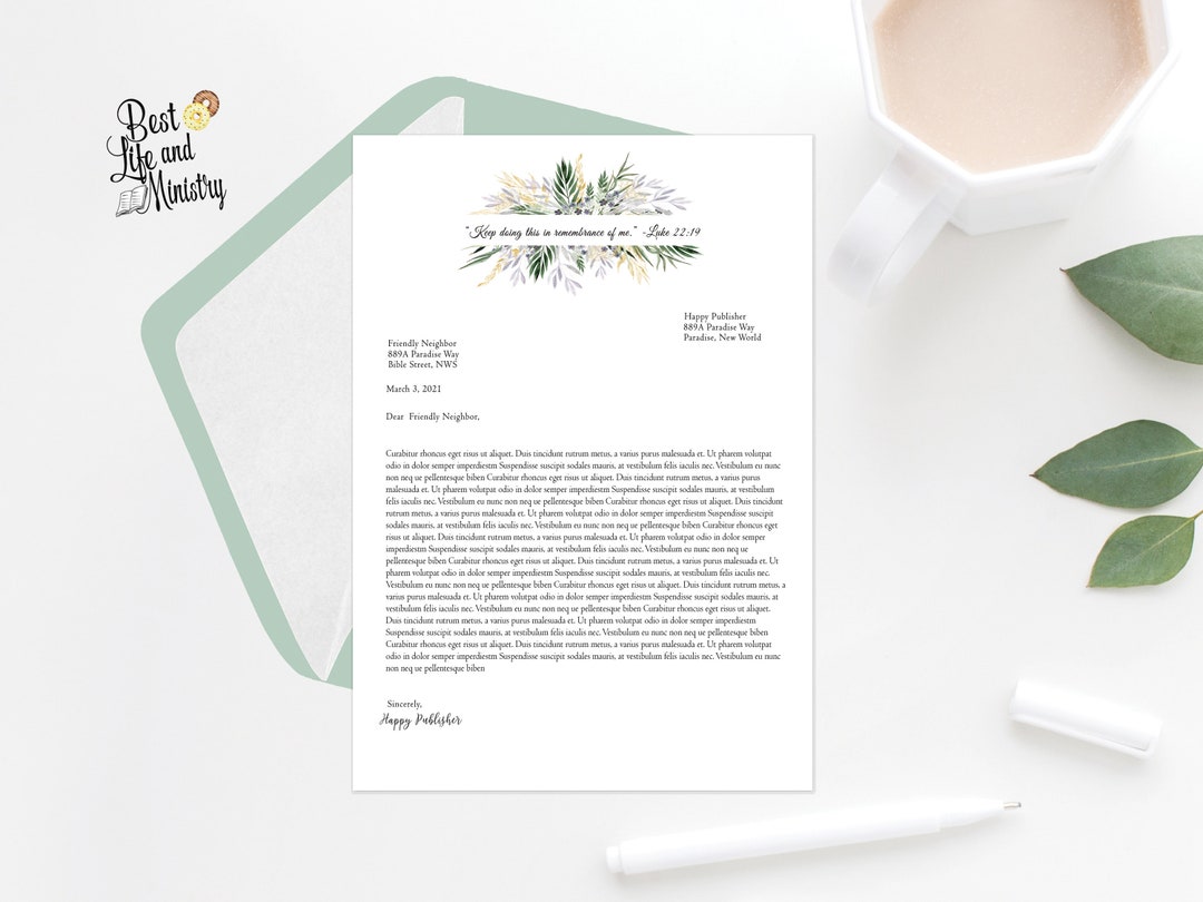JW 2024 Memorial Campaign JW Letterhead Design Luke 22:19 Memorial ...