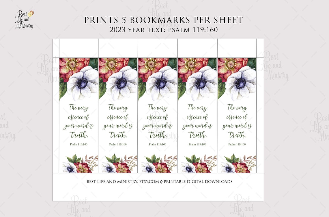 Printable Bookmarks for Brothers and Sisters 2023 Yeartext - Etsy