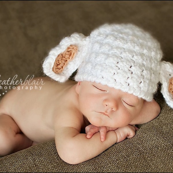 Crochet Lamb Hat - Etsy