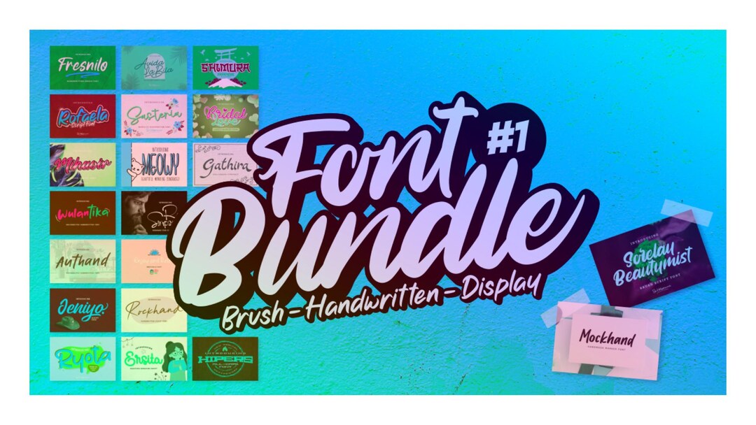 Eye-catching Font Bundle Vol 1, Stylish Script Font, Personal Modern ...