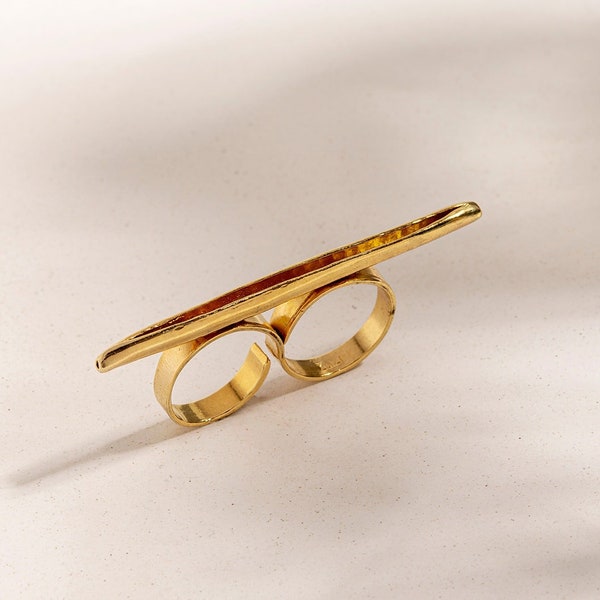 Double Finger Ring - Etsy