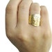 Hammered Gold Ring, Wide Band Gold Ring, Abstract Ring, Chunky ...