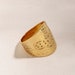 Hammered Gold Ring, Wide Band Gold Ring, Abstract Ring, Chunky ...