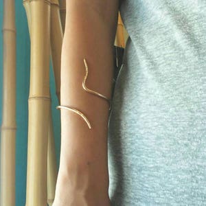 Snake Bracelet Gold , Rose Gold Arm Cuff, Rose Gold Arm Bracelet, Wrist ...