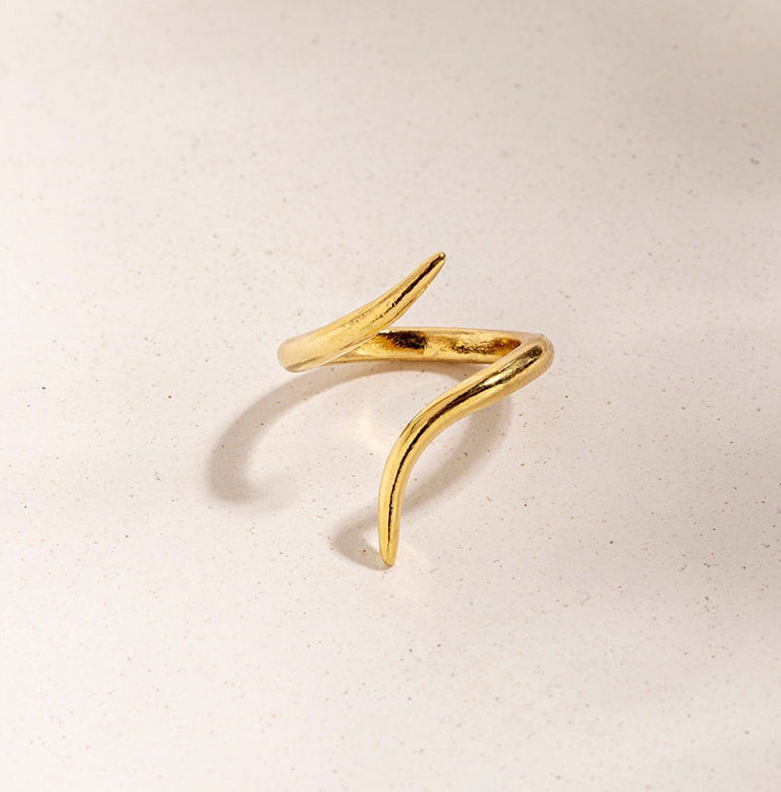 Unique Solid Gold Ring Spiral Ring 14k Gold Minimalist Ring - Etsy