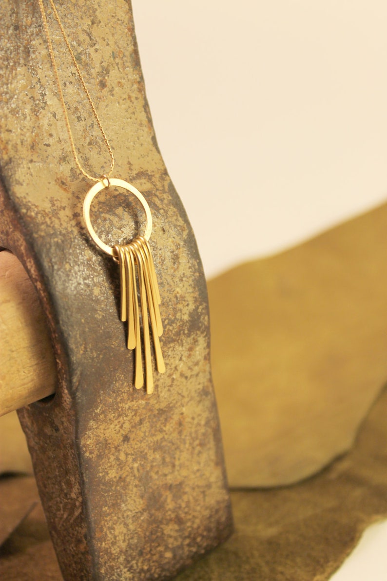 Silver Tassel Necklace Metal Tassel Necklace Pendant | Etsy