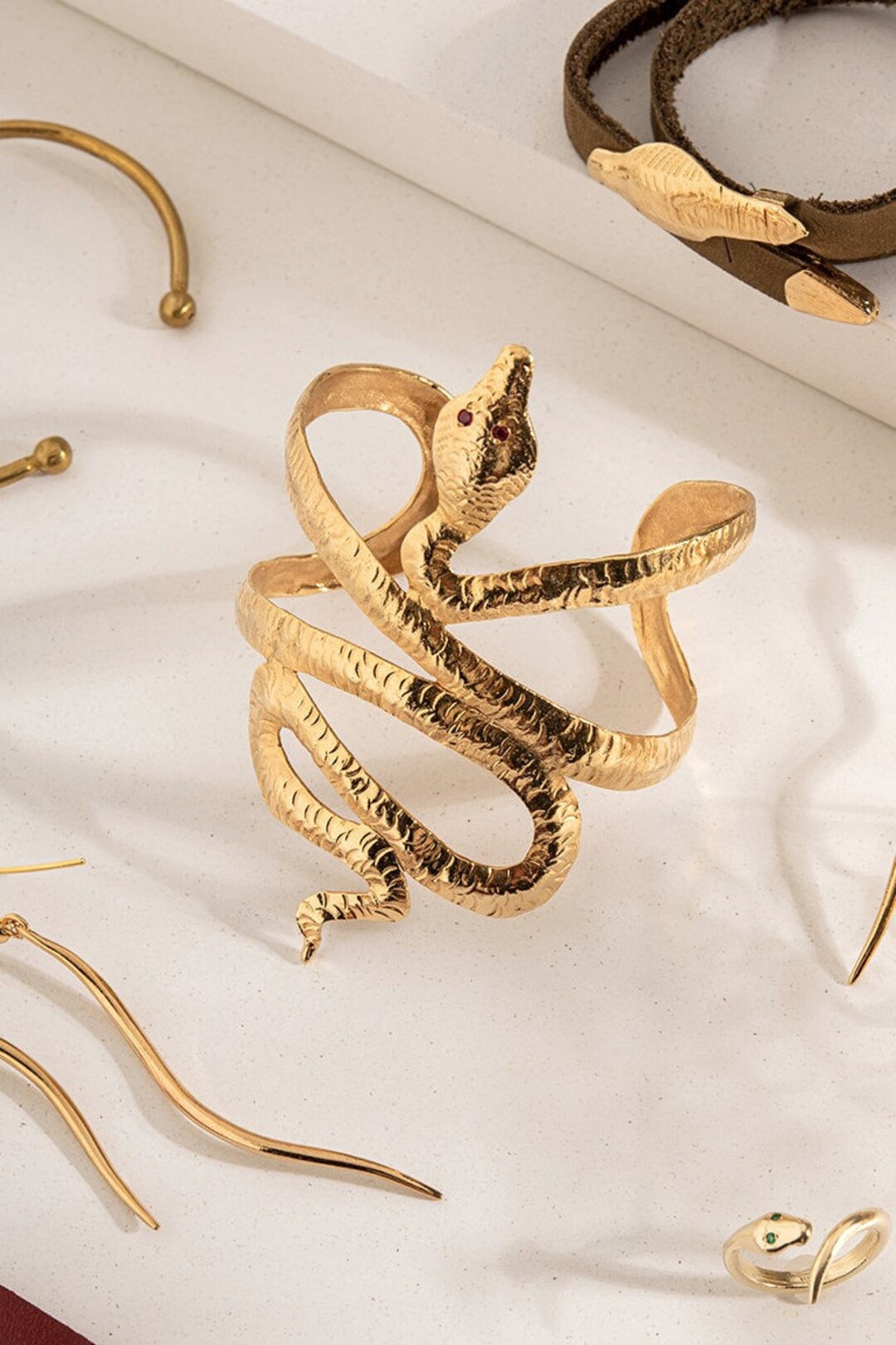 Year of the Snake Bracelet, Lunar New Year Bracelet Snake, Gold Snake ...