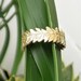 Solid Gold Leaf Ring 14k Gold Leaf Ring Wide Leaf Ring - Etsy