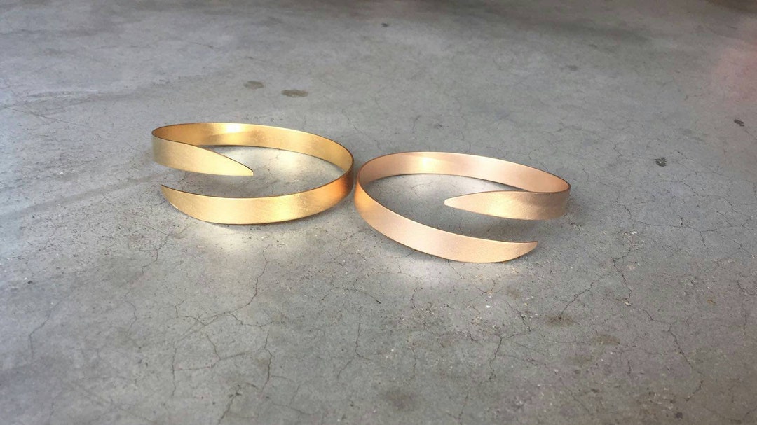 Rose Gold Upper Arm Cuff Bracelet, Armlet, Womens Bangle Bracelet ...