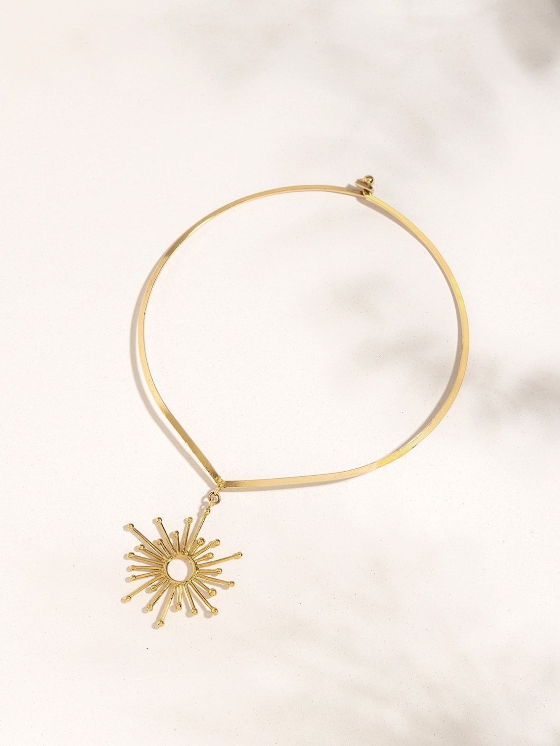 Gold Sun Choker Sun Necklace Gold Celestial Necklace Nature - Etsy