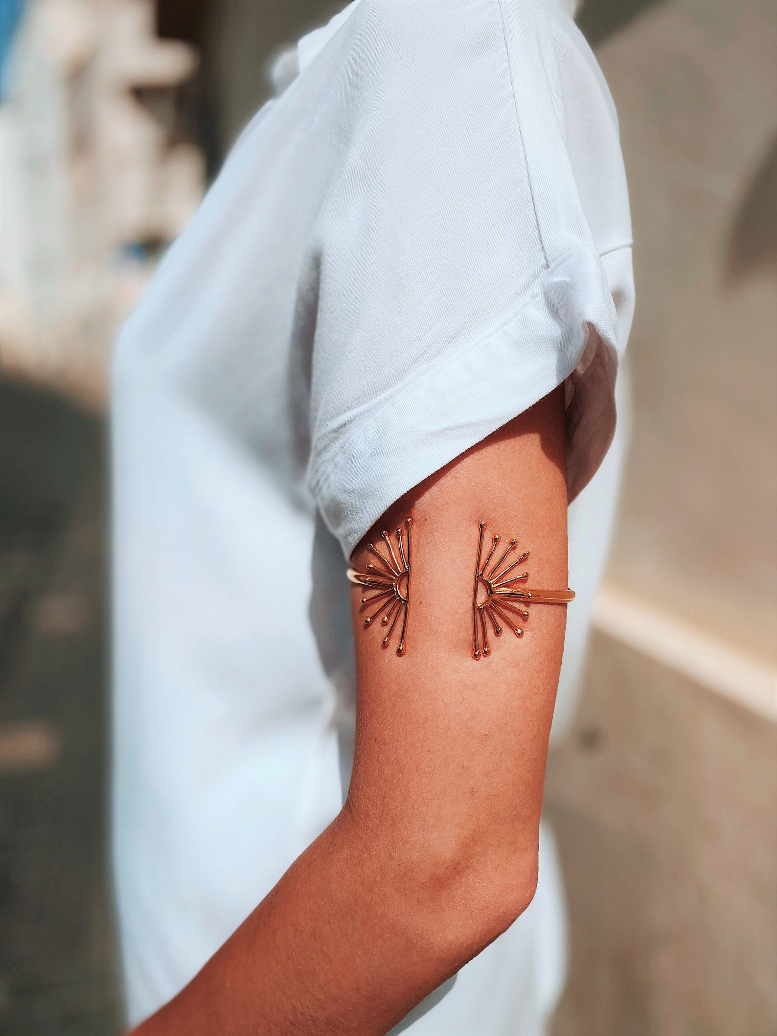 Upper Arm Bracelet Upper Arm Band Body Jewelry Sun Cuff - Etsy