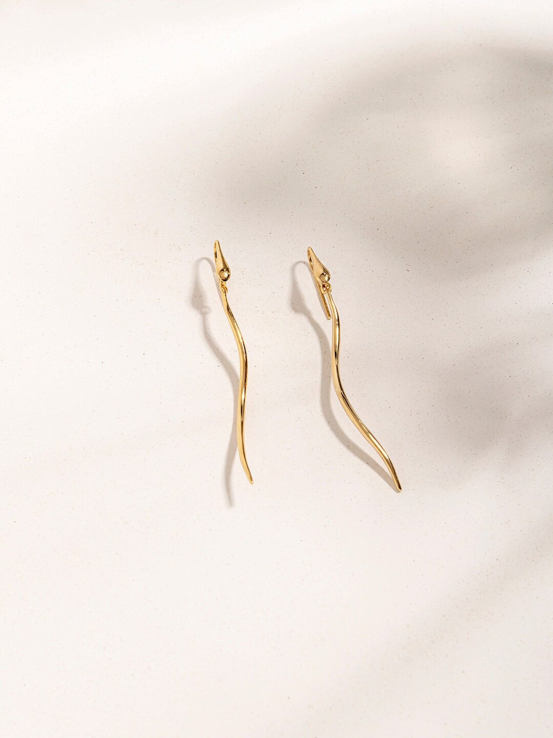 Long Gold Earrings, Minimalist Statement Jewelry, Long Minimalist ...