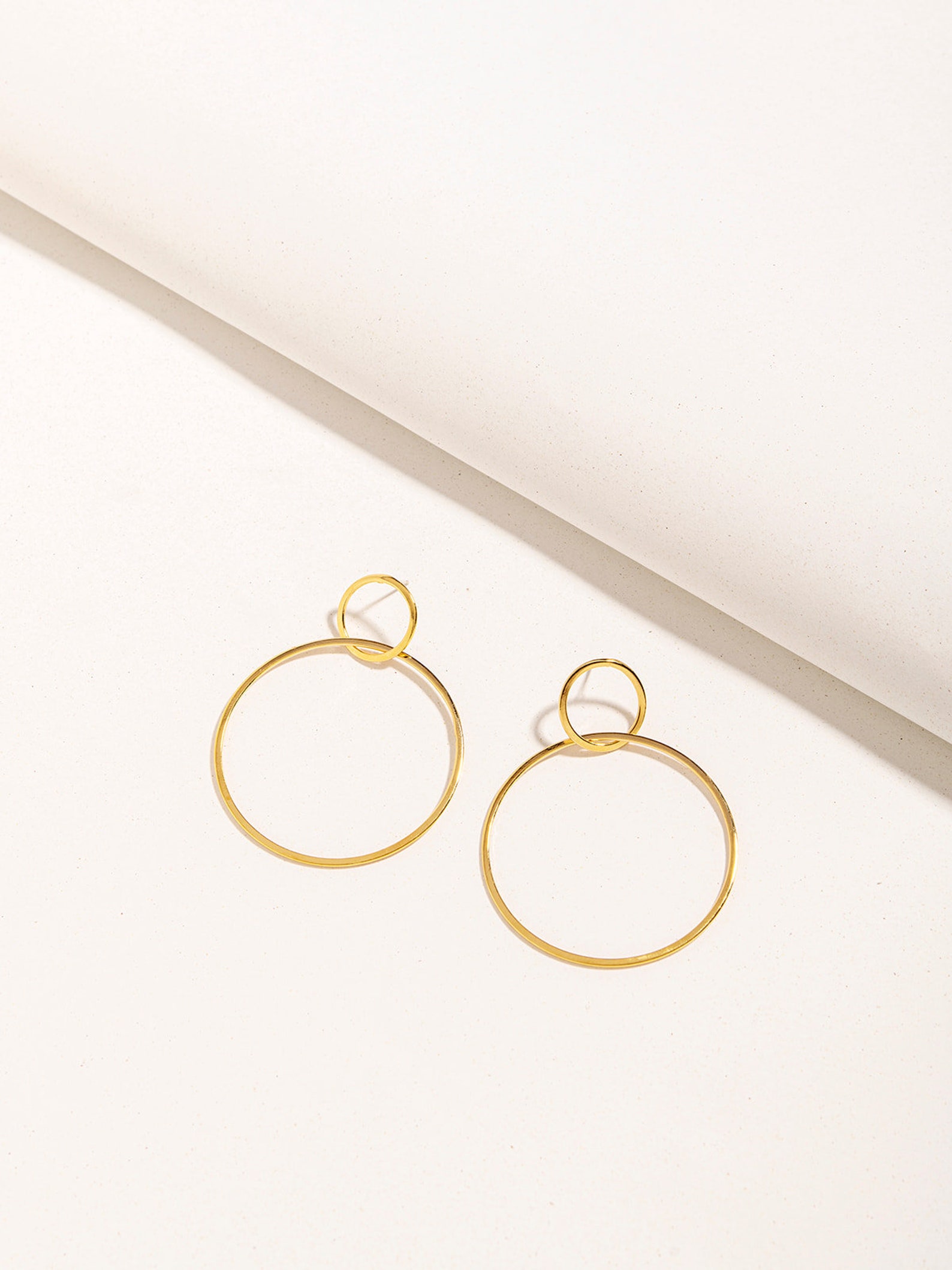 Circle Hoops Christmas Gift for Mom Big Hoops Geometric | Etsy