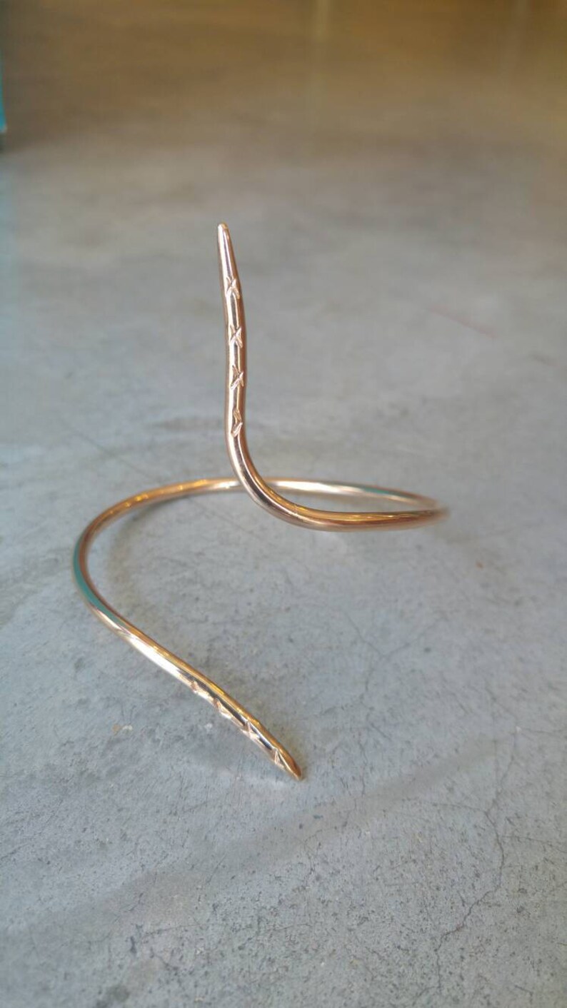 Upper Arm Cuff Snake Arm Bracelet Rose Gold Arm Bracelet | Etsy