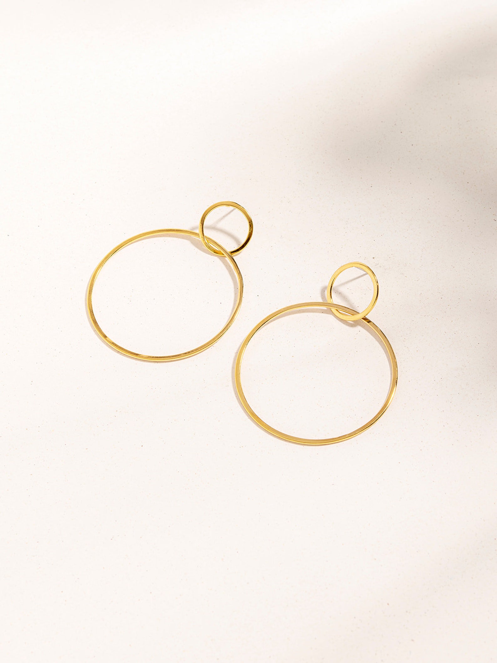 Circle Hoops Christmas Gift for Mom Big Hoops Geometric - Etsy