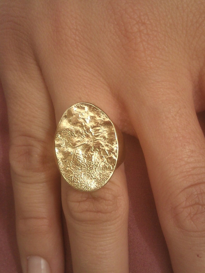 Large Signet Ring Gold Signet Rings for Women Oval Signet - Etsy
