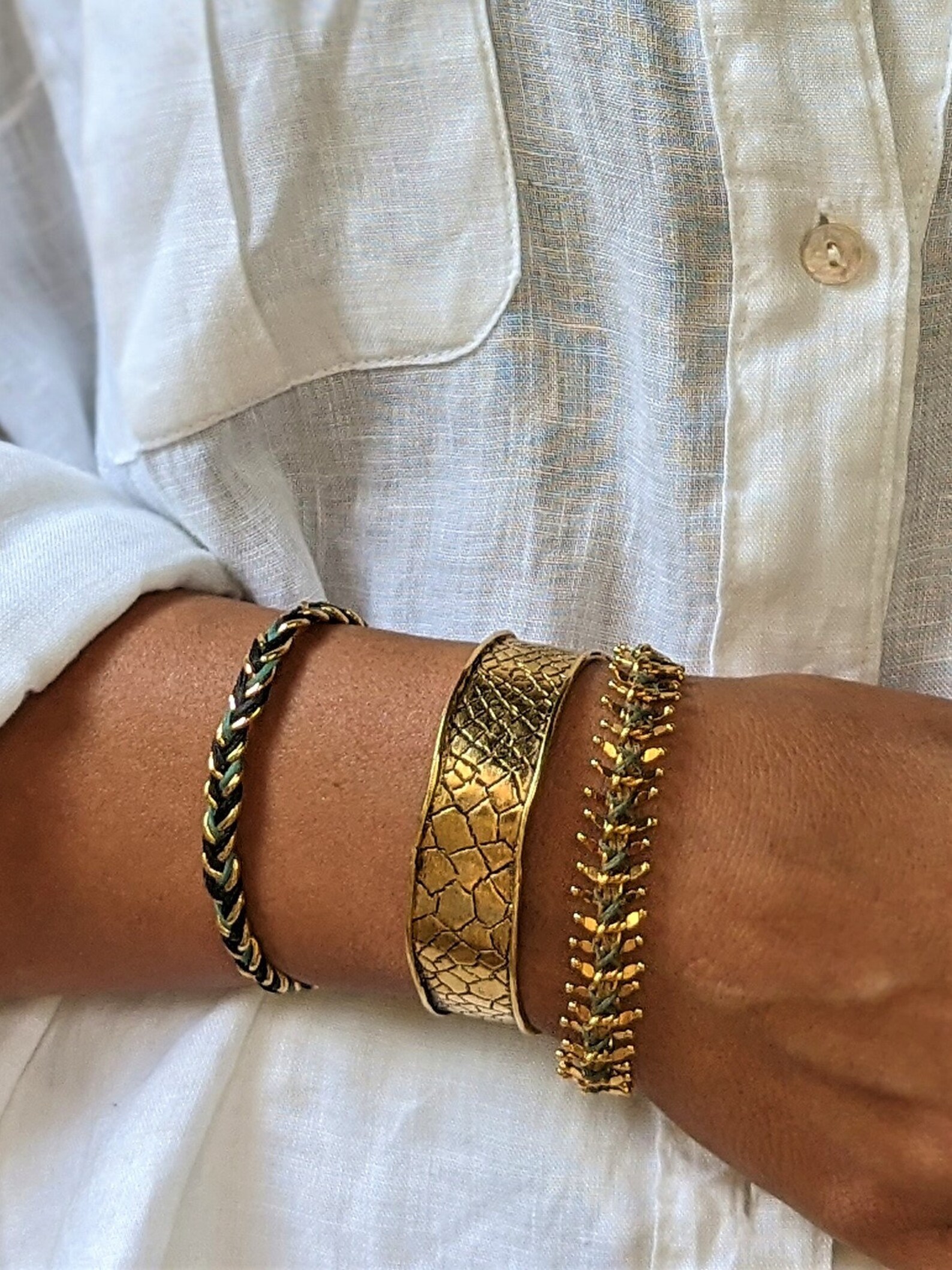 Rio Bracelet, Chain Link Bracelet, Colorful Stack Bracelets, Summer ...