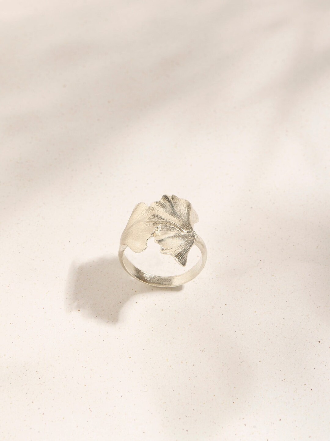 Ginko Ring, Petal Ring, Silver Leaf Ring Wrap, Unique Silver Jewelry, Unique Statement Ring ...