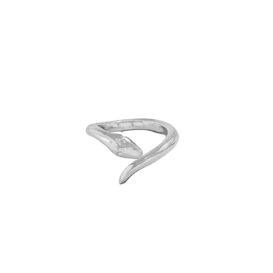 Silver Snake Ring, Serpent Ring, Open Snake Ring, 925 Ouroboros Ring ...