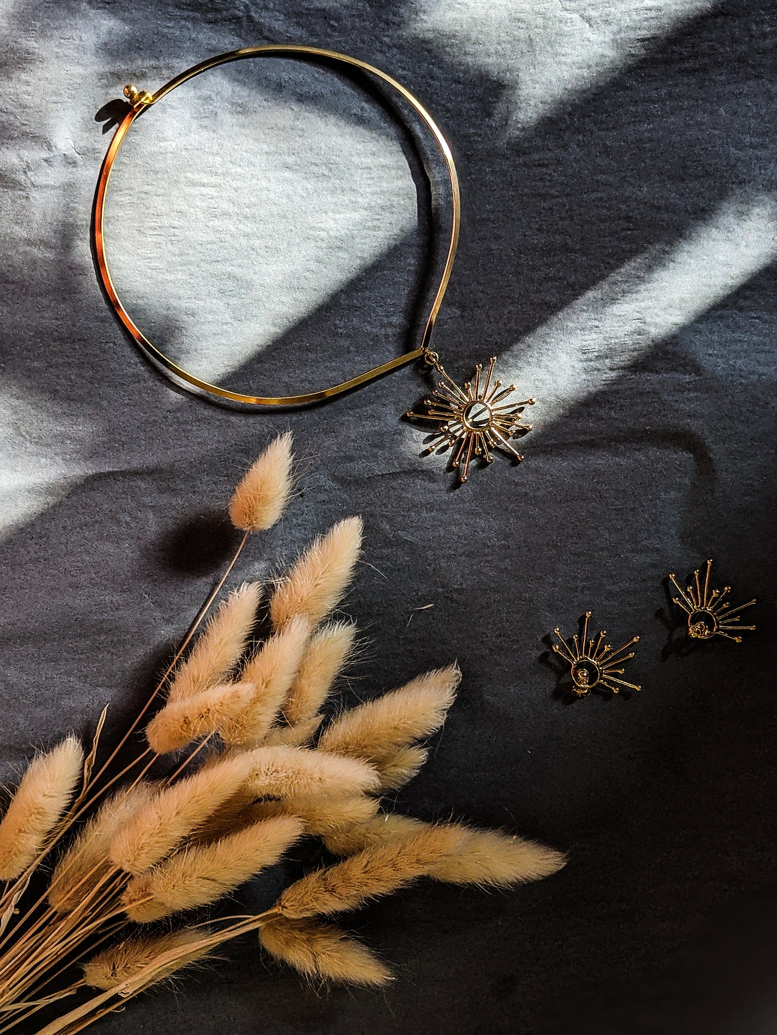 Gold Sun Choker Sun Necklace Gold Celestial Necklace Nature - Etsy