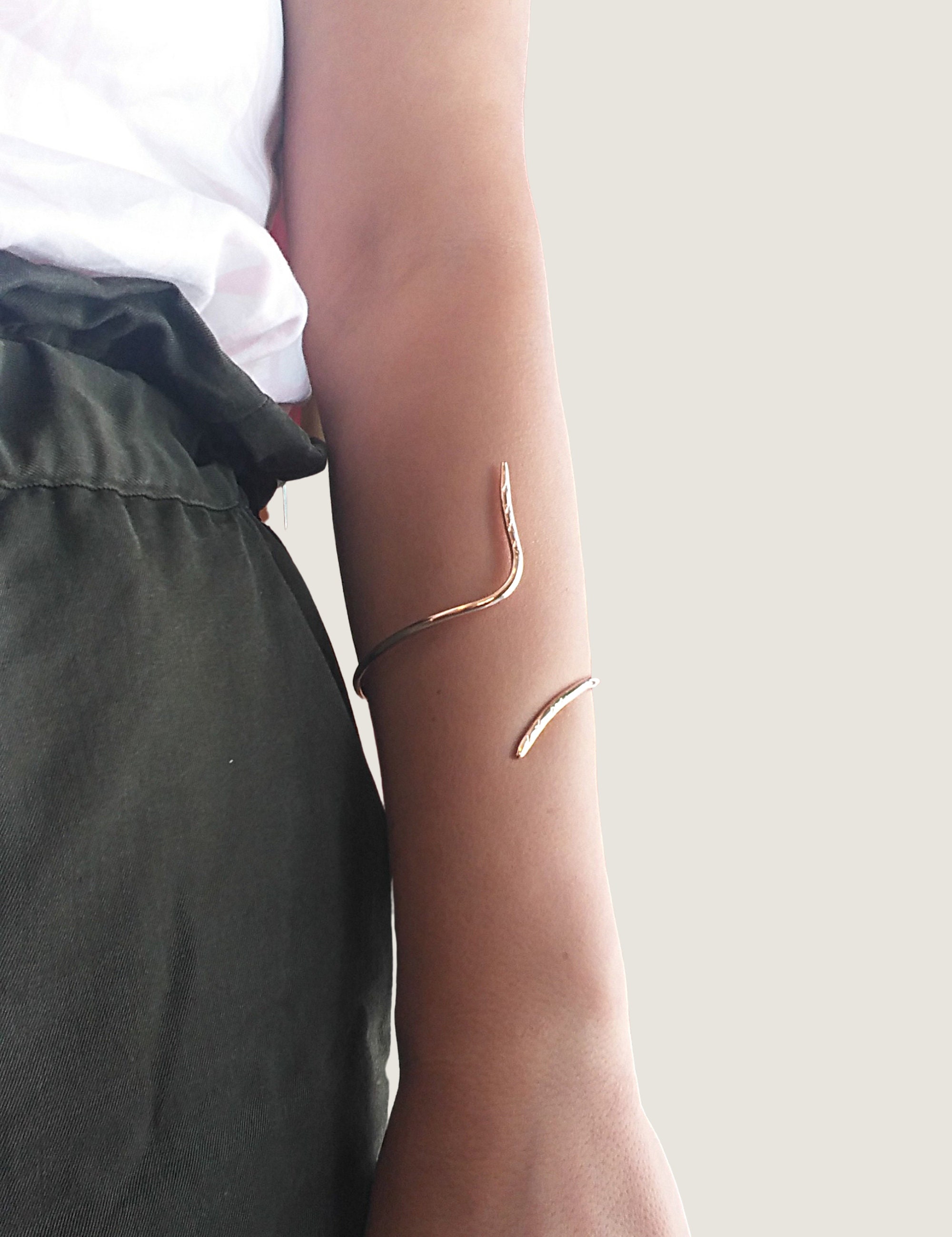 Snake Bracelet Minimalist Cuff Arm Jewelry Arm Accessory | Etsy