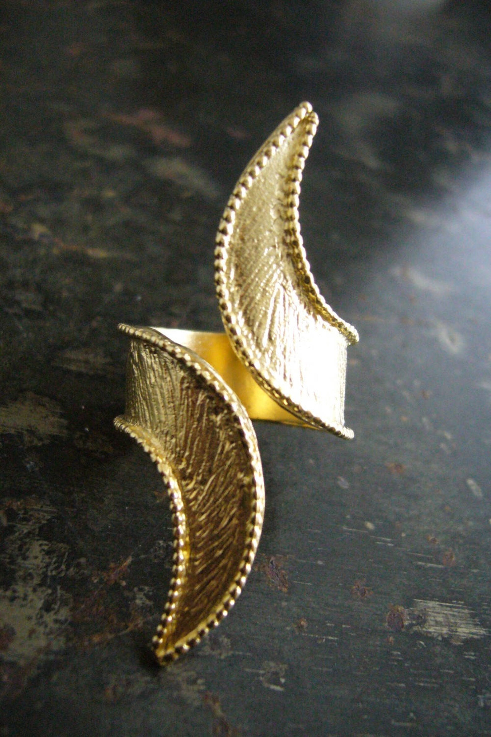 Gold Open Top Ring Open Ring Gold Statement Ring Gold - Etsy