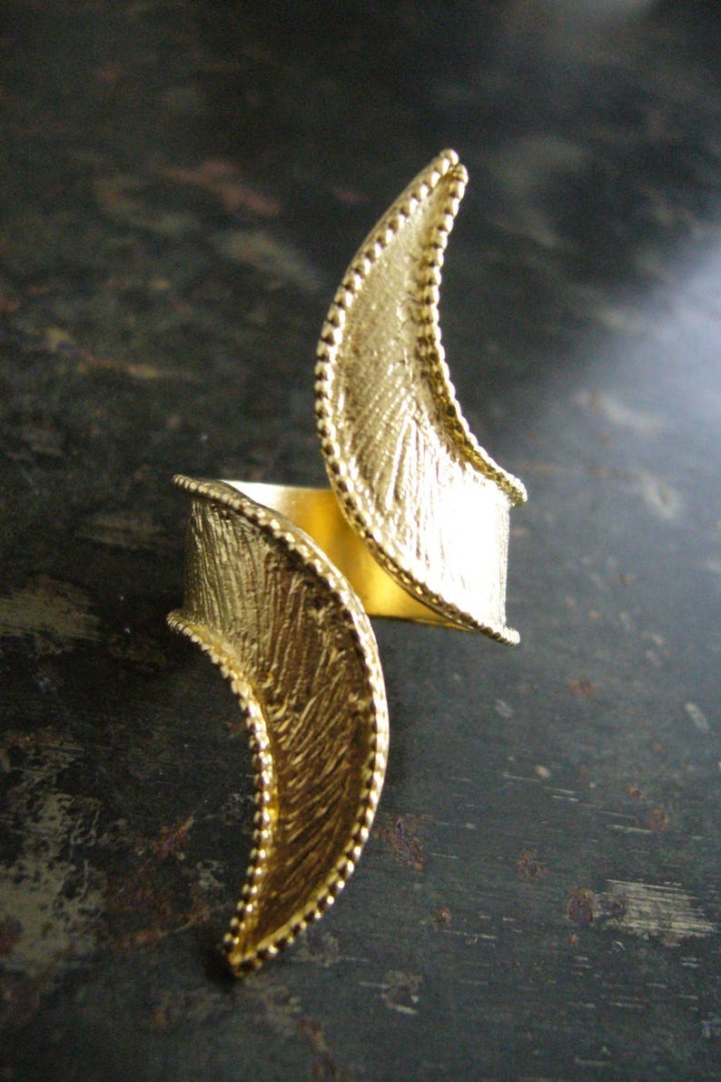 Gold Open Top Ring Open Ring Gold Statement Ring Gold | Etsy