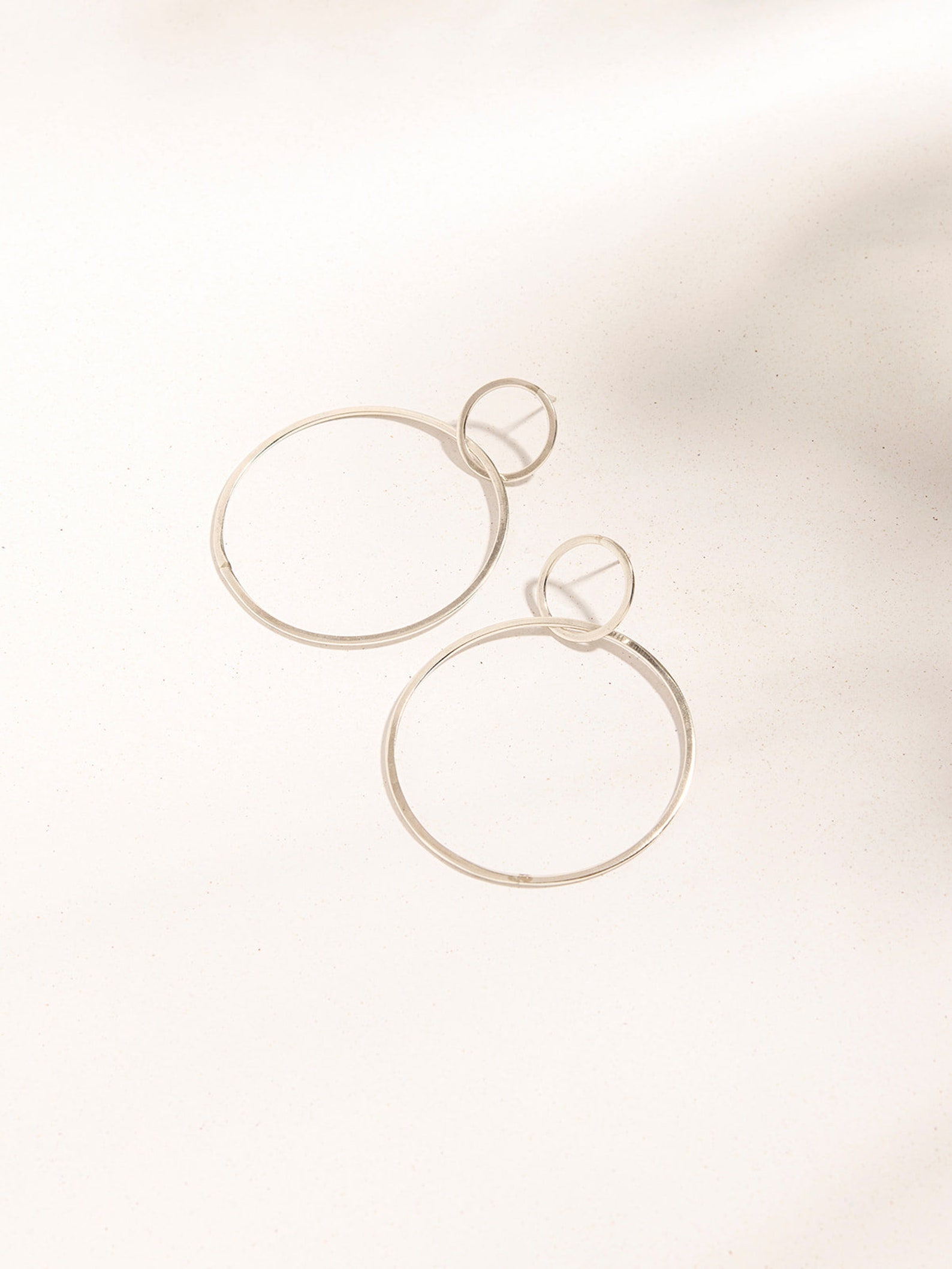 Circle Hoops Christmas Gift for Mom Big Hoops Geometric | Etsy